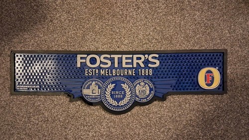 Foster’s Beer Mat Lager Bar Top Rubber Mat Beer Runner Drip Mat Man ...