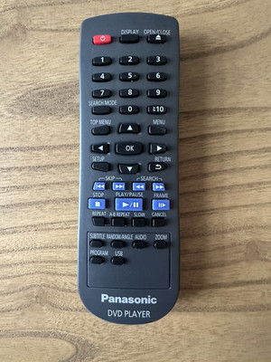Panasonic DVD Remote Control N2QAYA000080 For Player DVD-S700 DVD-S500 ...