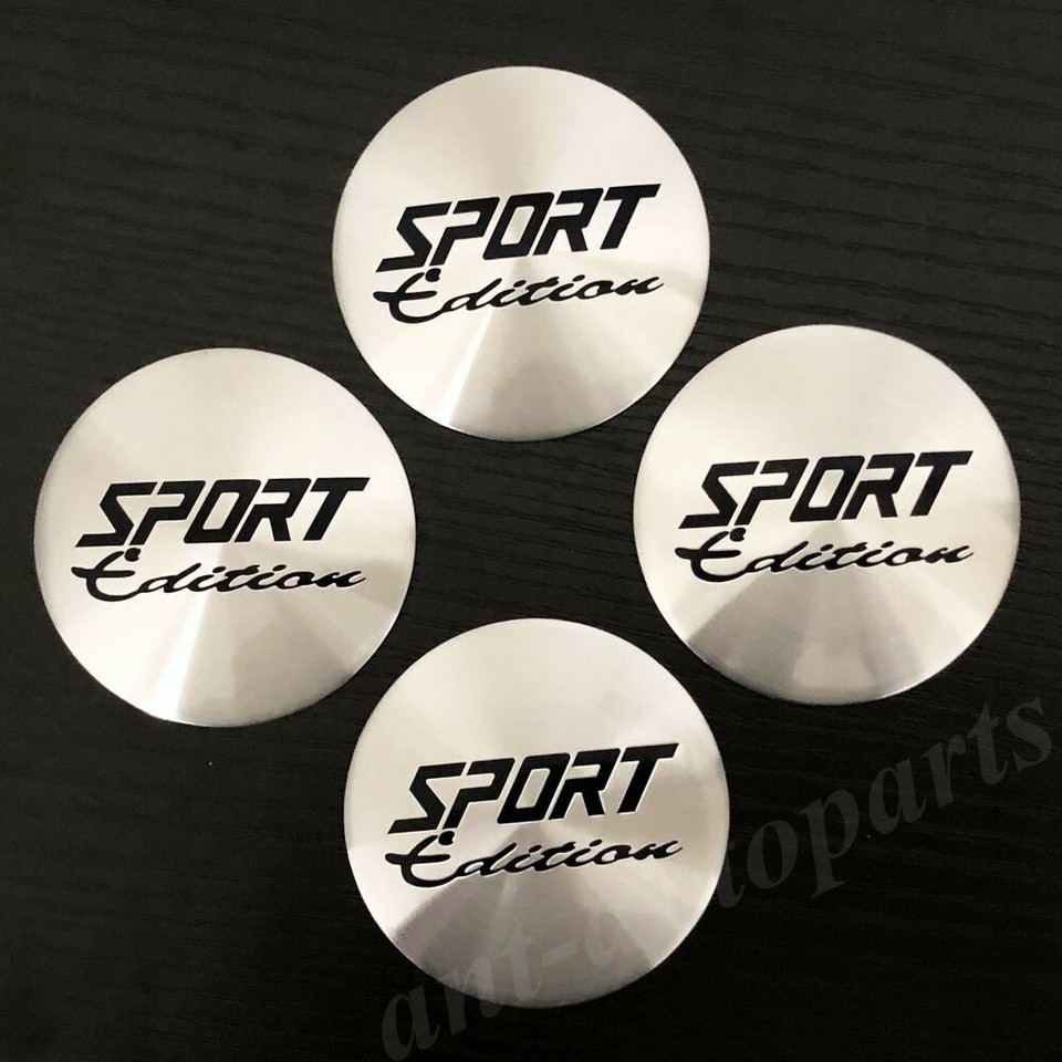 4pcs 56mm Sport Edition Car Wheels Center Hub Caps Badge Emblem Decal ...