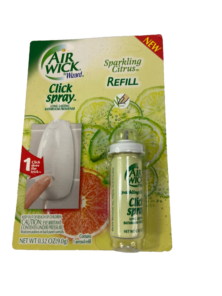 Wizard Air Wick Click Spray Sparkling Citrus .32 oz Refill and used ...