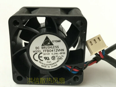 1 PCS DELTA Fan FFB0412VHN -BF00 DC12V 0.24A 4028 4CM 3 wires | eBay