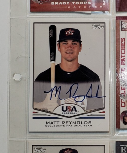ARKANSAS RAZORBACKS BASEBALL MATT REYNOLDS SIGNED AUTO CARD | eBay