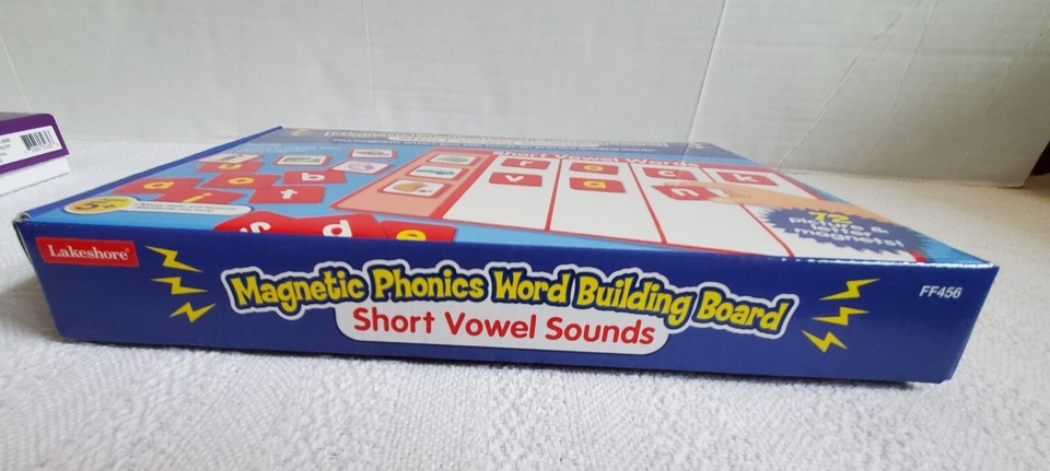 Lakeshore Magnetic Phonics Word Building Board Short Vowel Words 72 ...