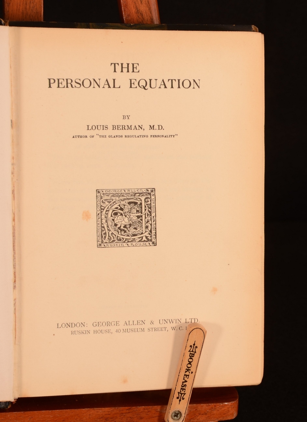 1925 The Personal Equation Louis Berman Leather Bound Illustrated | eBay