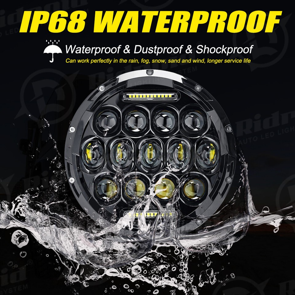 Pair 7" LED Headlights For Military Truck Hummer M998 M923 M35a2 Humvee ...