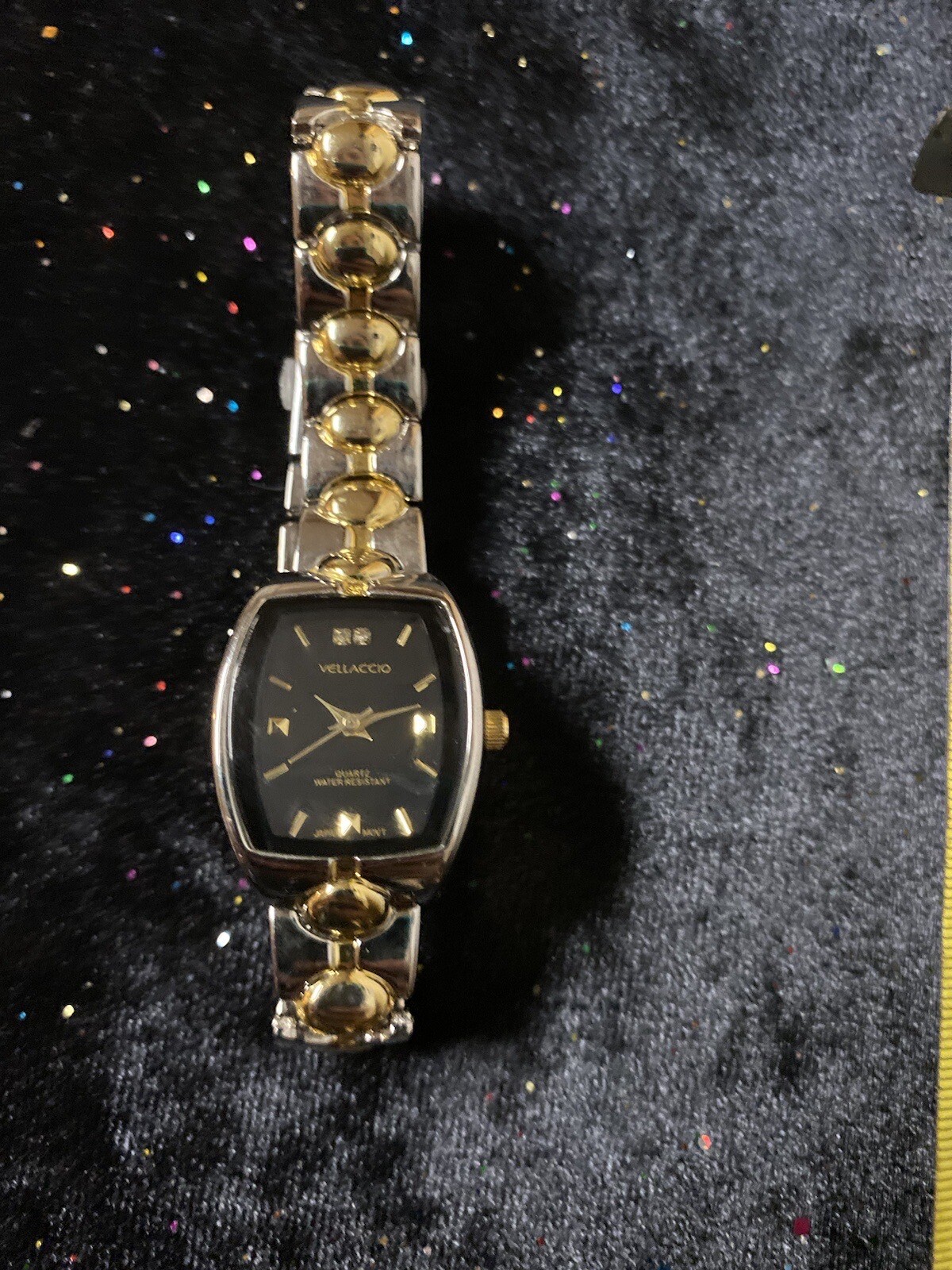 Ladies Beautiful Gold/Silver Color Rectangle Face Vellaccio Watch | eBay.de