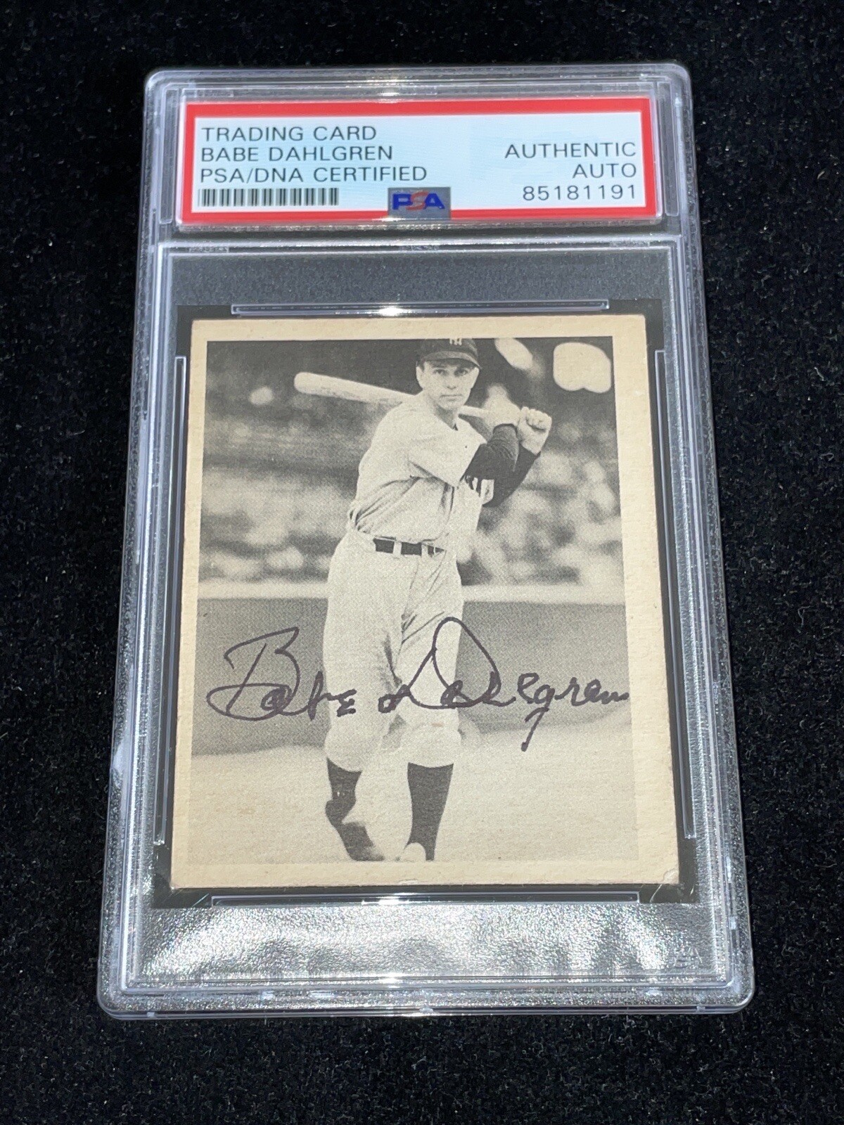 Babe Dahlgren Signed 1939 Play Ball Baseball Card PSA NY Yankees Lou ...