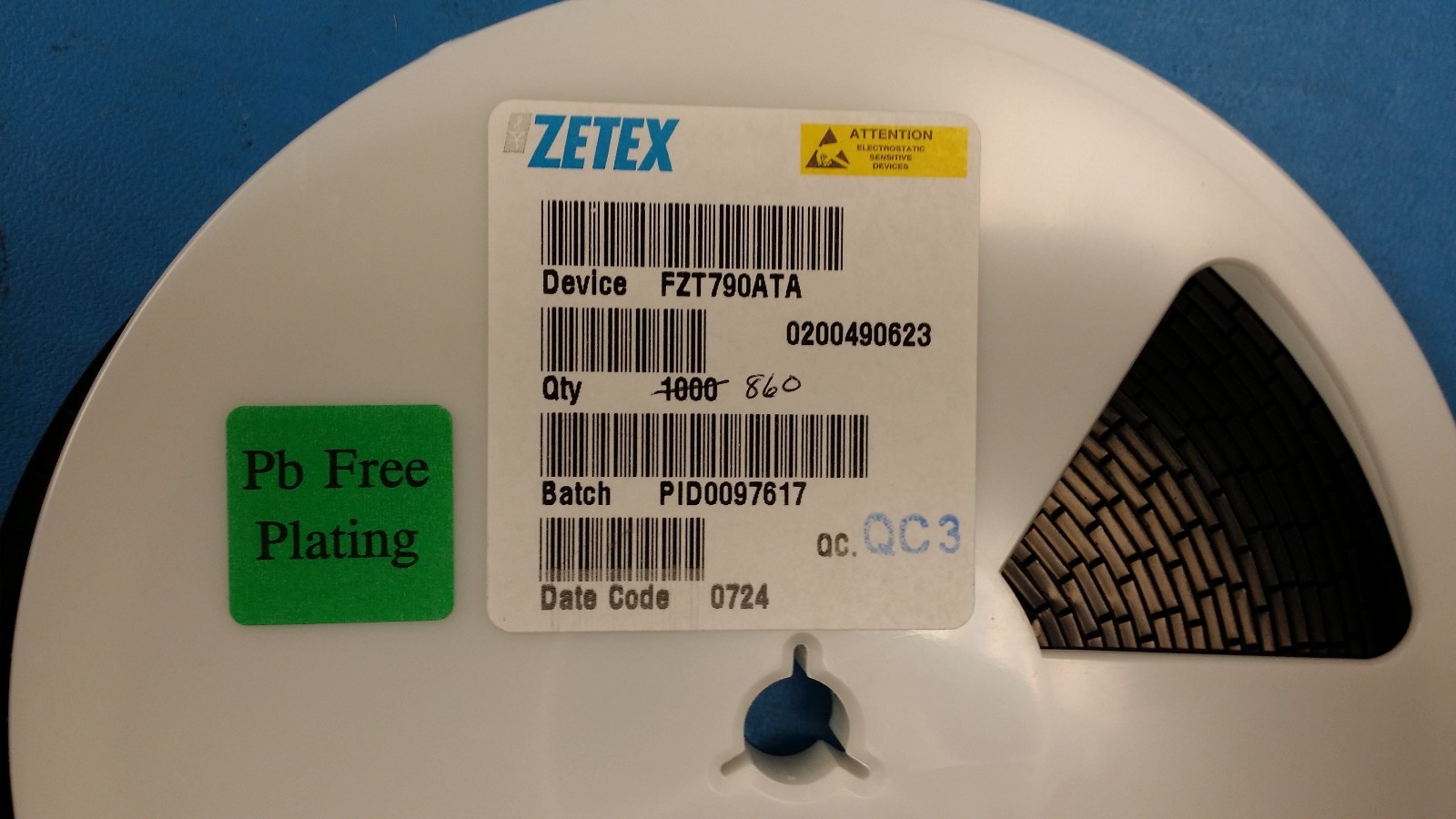 (10) FZT790ATA ZETEX Trans GP BJT PNP 40V 3A 4-Pin(3+Tab) SOT-223 ROHS ...