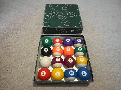 Vintage Belgium Pool Ball Billiard Set with Box Rare | eBay
