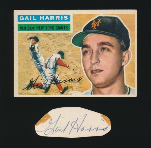 Gail Harris 1956 Topps #91 Rookie Card w/ Signed Cut Auto Scrap New ...