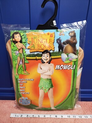 Disney The Jungle Book Mowgli Halloween Costume Boys Sz S 4-6 Mowgli ...