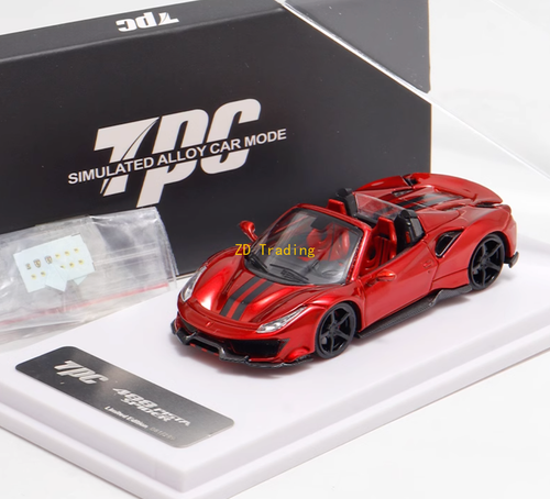 TPC 1:64 Red Novitec 488 Convertible Sports Model Diecast Metal Car | eBay
