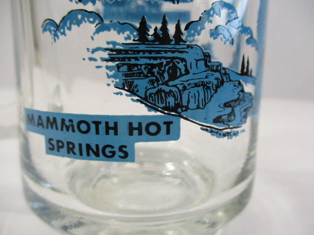 Vtg Yellowstone National Park Beer Mug Mammoth Hot Springs Old Faithful ...