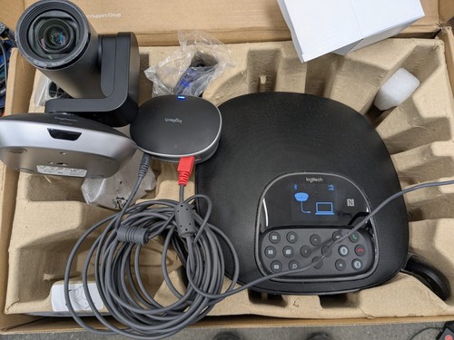Logitech Group Video Conferencing Bundle with Expansion Mics for Big ...