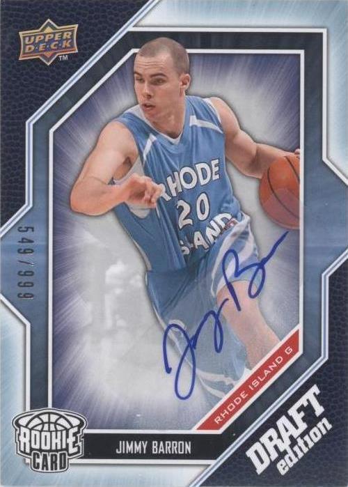 2009-10 Upper Deck Draft Edition - Jimmy Barron #4 Silver Autographs ...
