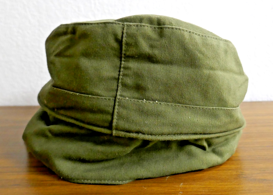 Field Cap with Visor and Ear Flap, O.D. Green, Size 7 3/4, Reproduction ...