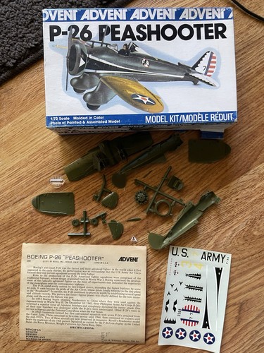 P-26 Peashooter 1/72 Scale Advent Model Kit New in Box 3308 Complete | eBay