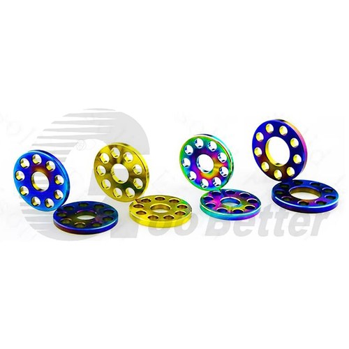 M6 M8 M10 Titanium Washer Drilled 9 Hole 20mm 23mm Ti GR5 Spacers for ...