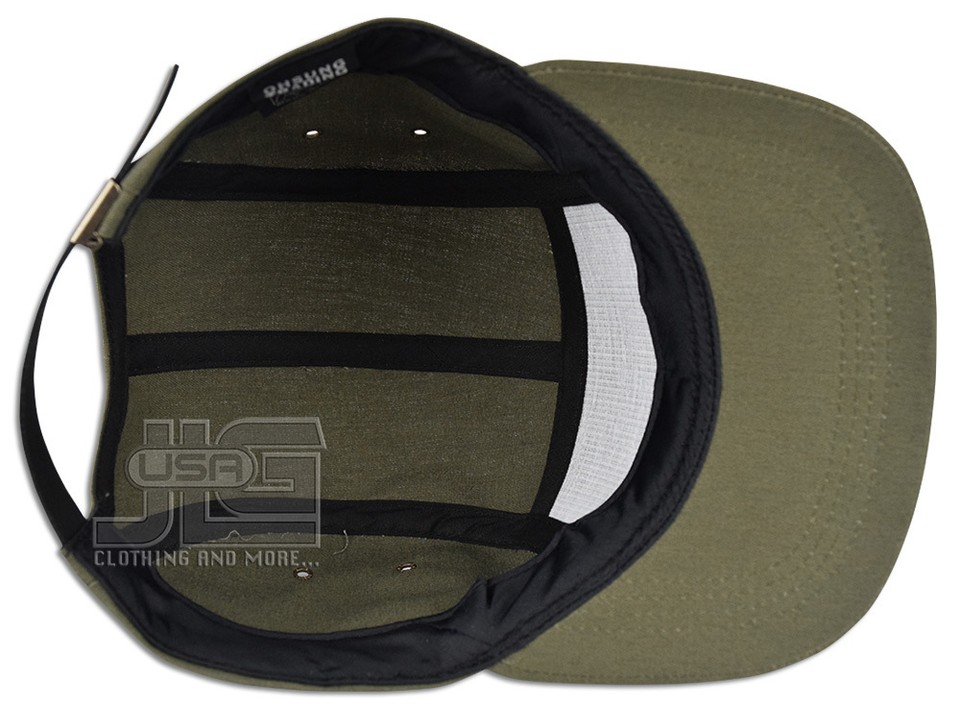 5 Panel Solid Camo Strap-back Adjustable Leather Strap Cap Hat JLGUSA ...