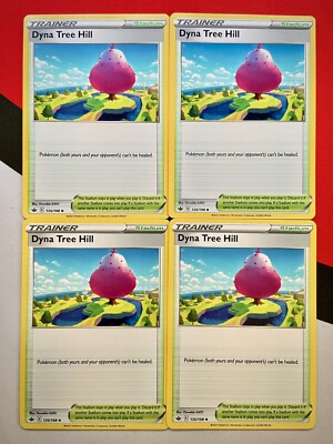 Dyna Tree Hill Trainer 135/198 Chilling Reign x4 Pokemon Playset 4x ...