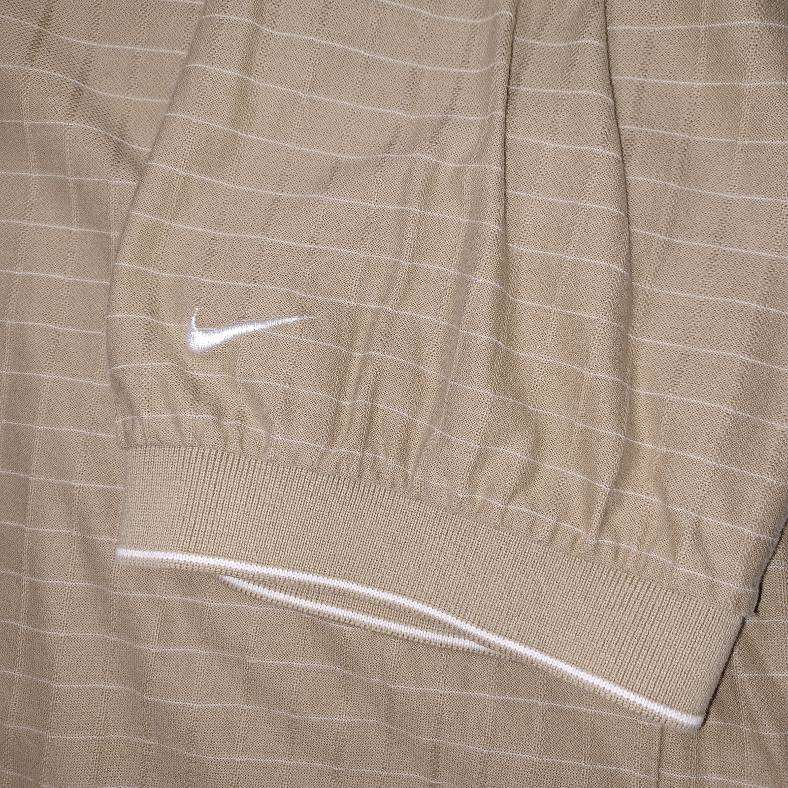 NIKE Shirt Mens Large Beige NIKE GOLF Club Golfer Relaxed Hot Weather ...