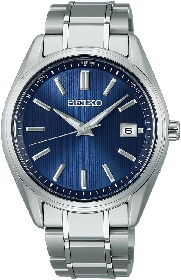Seiko SBTM339 S Series Solar Men's Watch Blue Silver Stainless Fast ...
