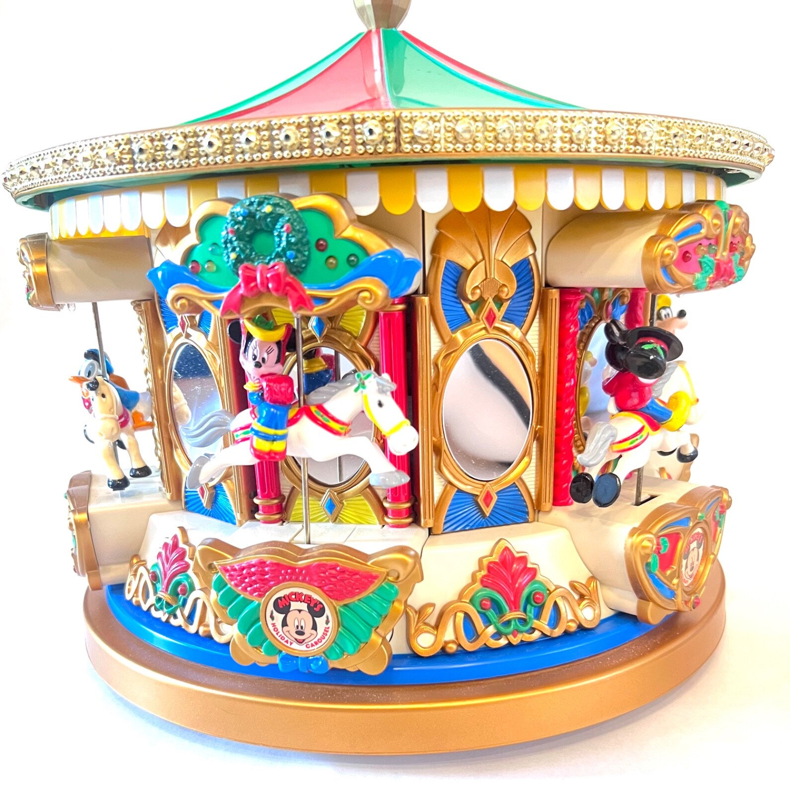 Mr Christmas Mickey’s Holiday Merry Go Round Disney 1994 FULLY WORKING ...