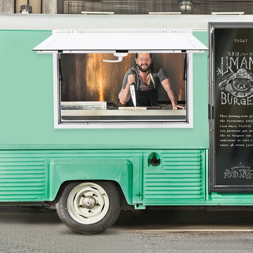 36"L x 24"W Food Truck Service Awning Window Concession Stand Serving ...