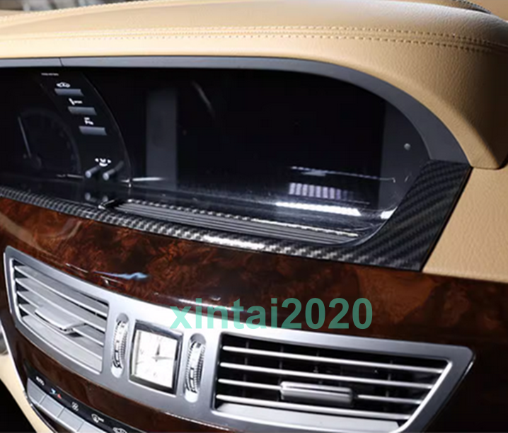 Carbon Fiber Dashboard Decor Cover Trim For Mercedes Benz S Class W221 ...