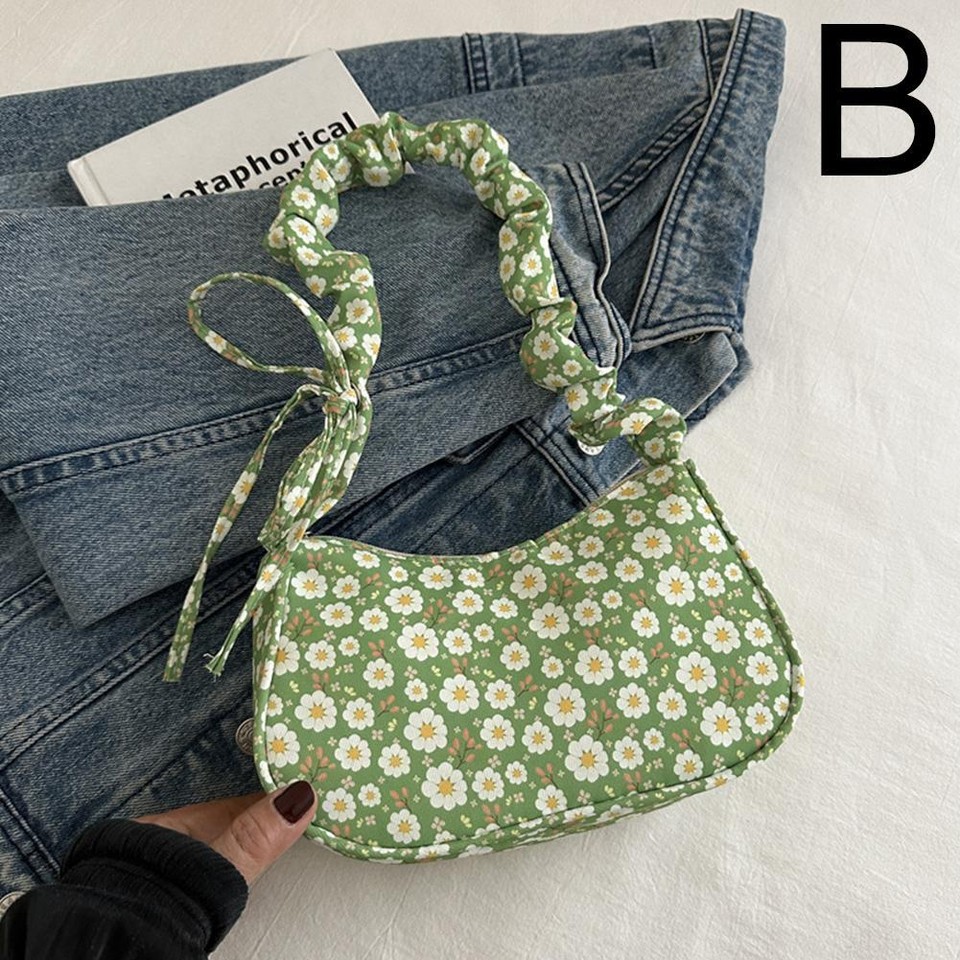 Floral Minimalist Shoulder Bag,sweet Countryside Style Handbag Small ...