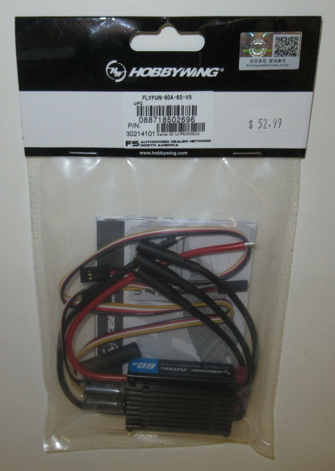 Hobbywing Flyfun 60A 6S V5 ESC #30214101 | eBay