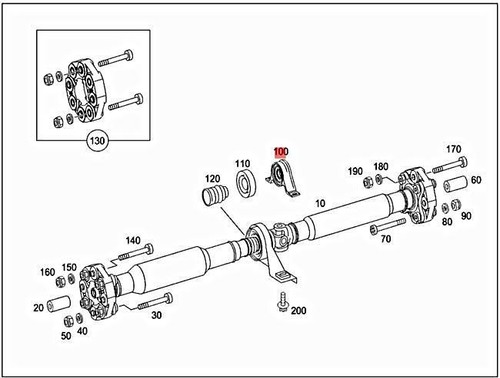 Genuine MERCEDES W221 S-CLASS W221 Center support bearing 2214105081 | eBay