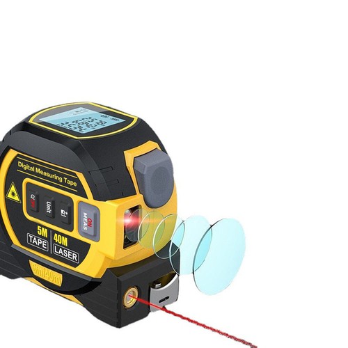 3in1 40m Backlight Rangefinder 5m Tape Measure Ruler LCD Display Range ...