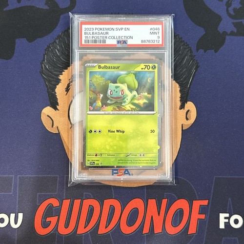PSA 9 MINT 2023 151 Pokemon Poster Collection BULBASAUR #046 Holo | eBay