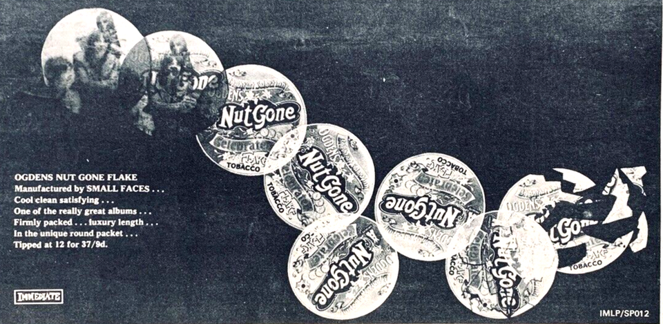 SMALL FACES 1968 UK ADVERT OGDENS' NUT GONE FLAKE Immediate RONNIE LANE ...