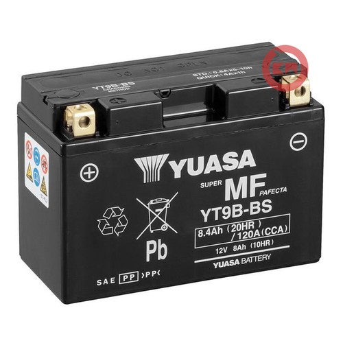Batterie Yuasa YT9B-BS 12V 8Ah Yamaha YZF R6 - R6S - R6SC - R6SV 600 ...