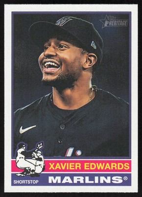 2025 Topps Heritage #368 Xavier Edwards Miami Marlins | eBay