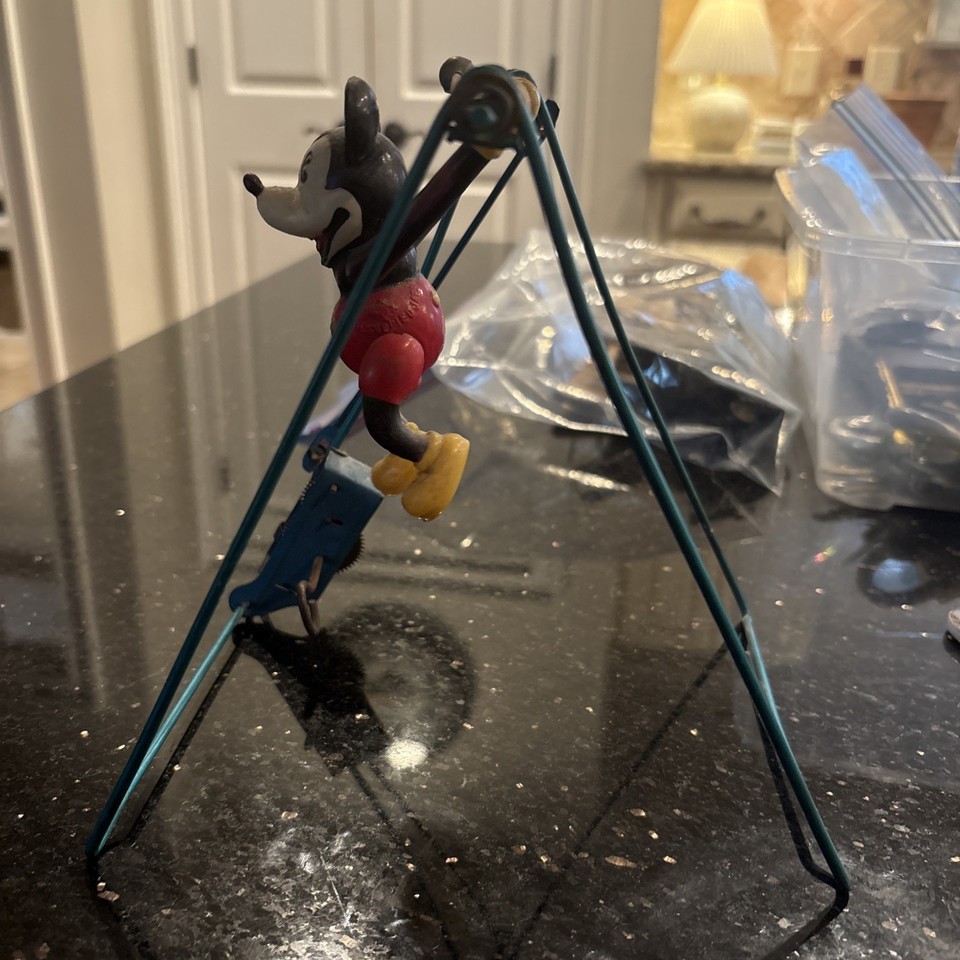 Rare Vintage Mickey Mouse Acrobat Wind Up Spring Operated Toy. Needs ...