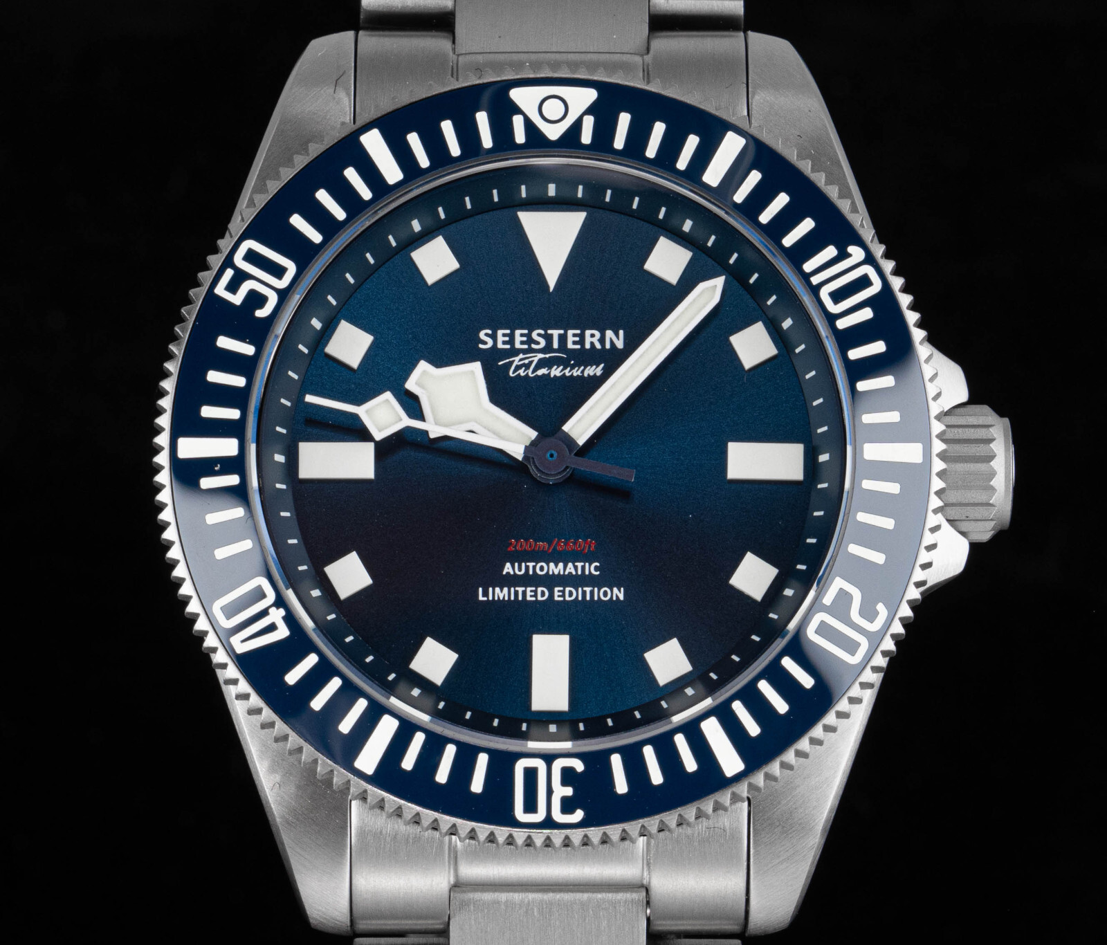 SEESTERN S430.NH38.01 Titaniumn Professional Diver Limited Edition Mens ...