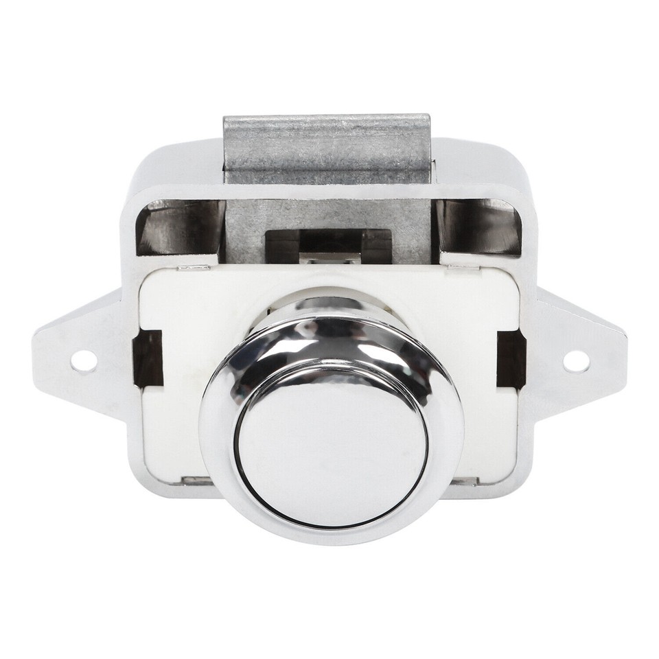 Push Button Drawer Cupboard Latch Catch Lock Caravan Cabinet Handle ...