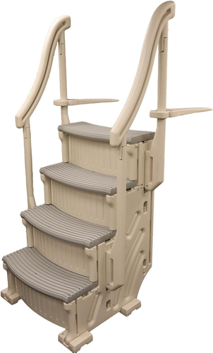 Confer Plastics Swimming Pool Stairs CCX-AG Curve 4 Portable Base Steps ...