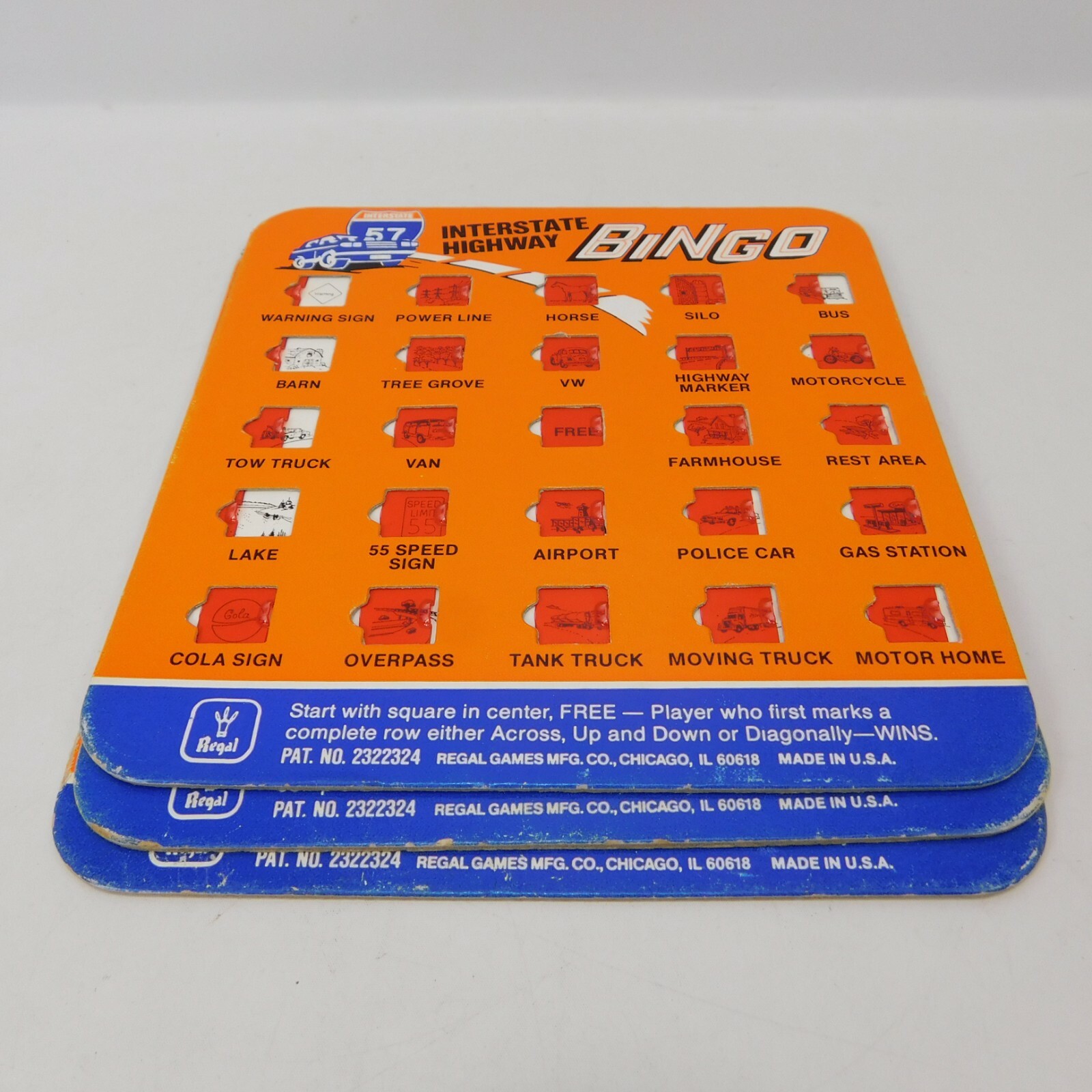 Regal AUTO BINGO Cards Interstate Highway Games Vintage Lot Of 4 For regal-auto-bingo-cards-interstate-highway-games-vintage-lot-of-4-for