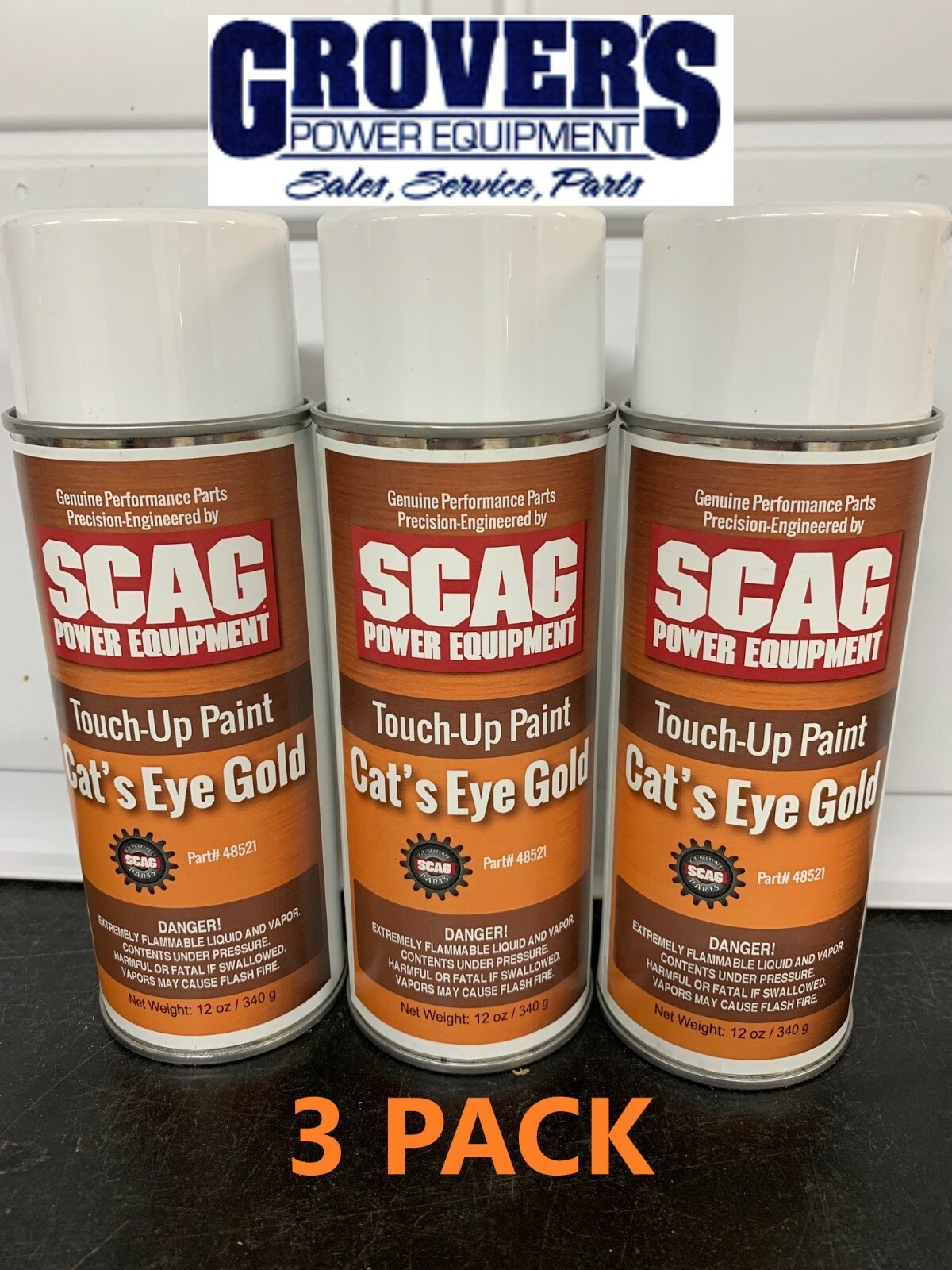 Scag Cat's Eye Gold Spray Paint - Part # 48521 - Scag Orange - 3 PACK ...