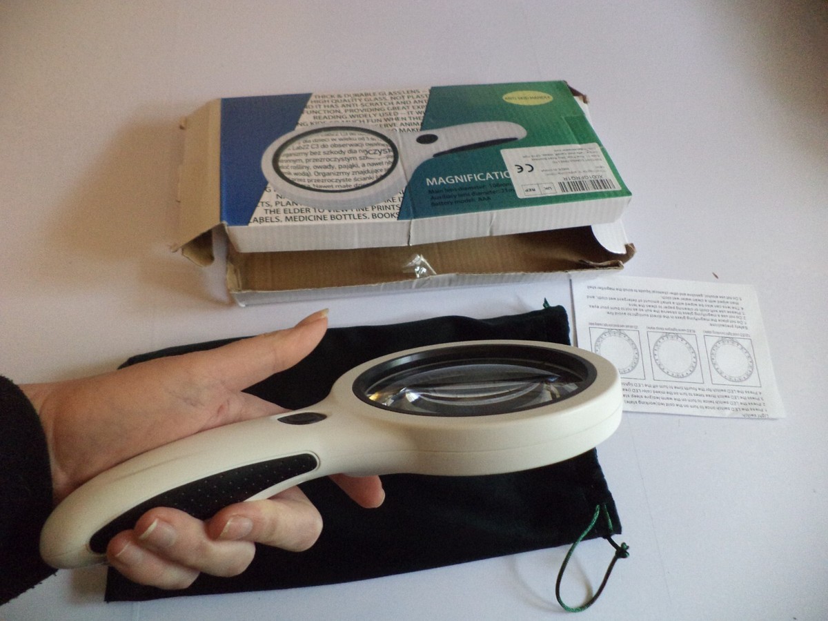 Book Light With Magnifying Glass New Double Lens 10X Handheld