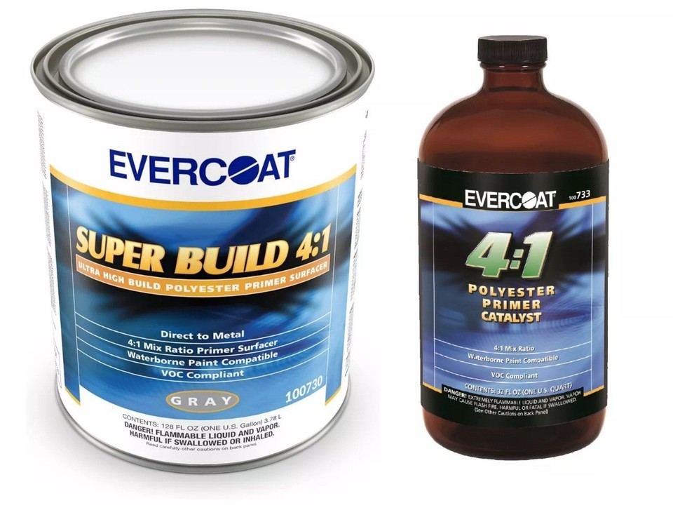 EVERCOAT SUPER BUILD PRIMER KIT 730 GALLON AND 733 QUART CATALYST 4:1 ...