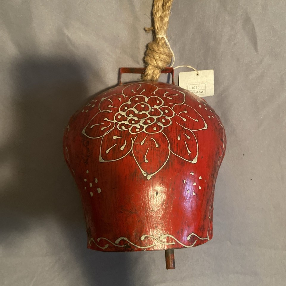 Large Red Cow Bell HAND PAINTED - From Germany | eBay