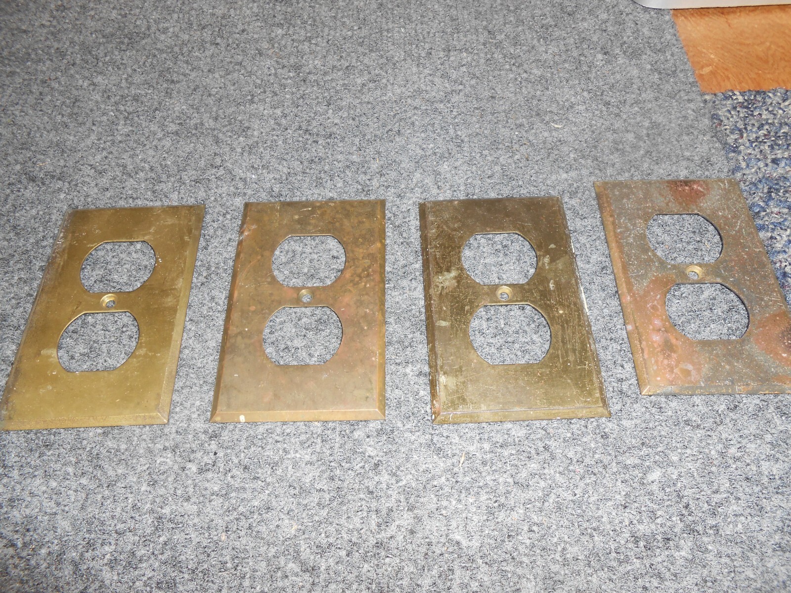 ANTIQUE BRASS OUTLET COVERS/4 PLATES | eBay