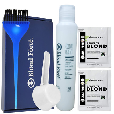 Perfect Blond DIY Hair Lightener Bleaching Powder Kit 30 Vol Developer ...
