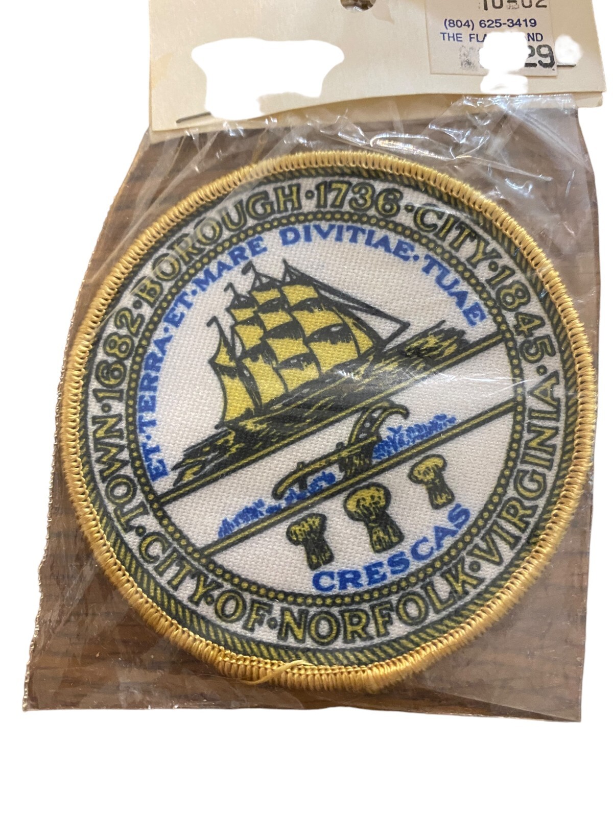 Vintage Souvenir Patch Virginia City of Norfolk New in Package EF2 | eBay