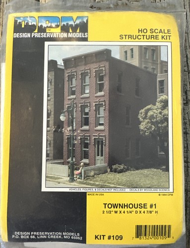 Design Preservation Models DPM HO Scale Structure Kit #109 Townhouse #1 ...